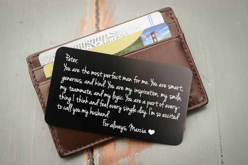 Personalized Wallet Card Metal Wallet Insert Custom Wallet - Etsy