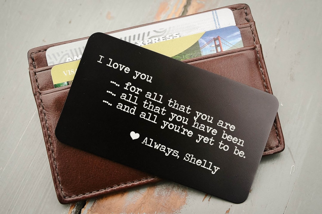 Custom Wallet Insert, Personalized Wallet Card, Metal Wallet Insert ...