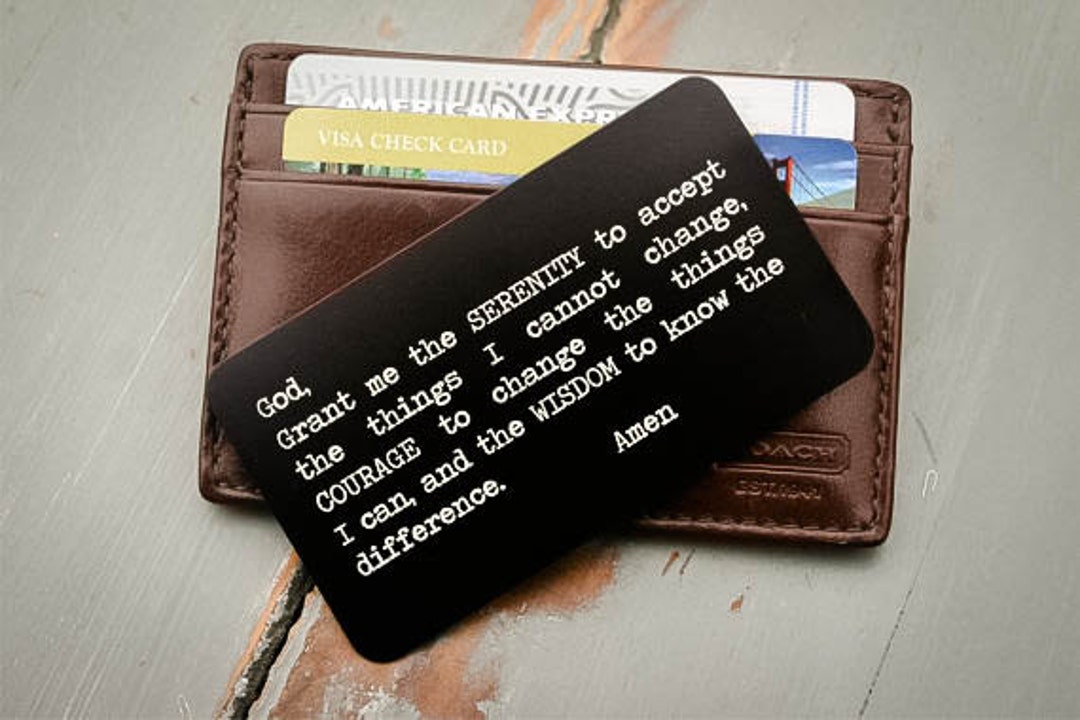 Custom Wallet Insert, Personalized Wallet Card, Metal Wallet Insert ...