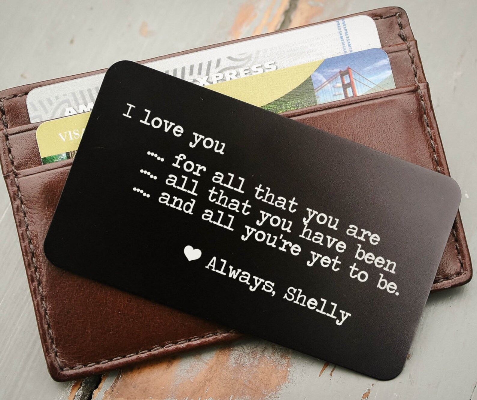 Personalized Wallet Card Custom Wallet Insert: Gift for Men | Etsy