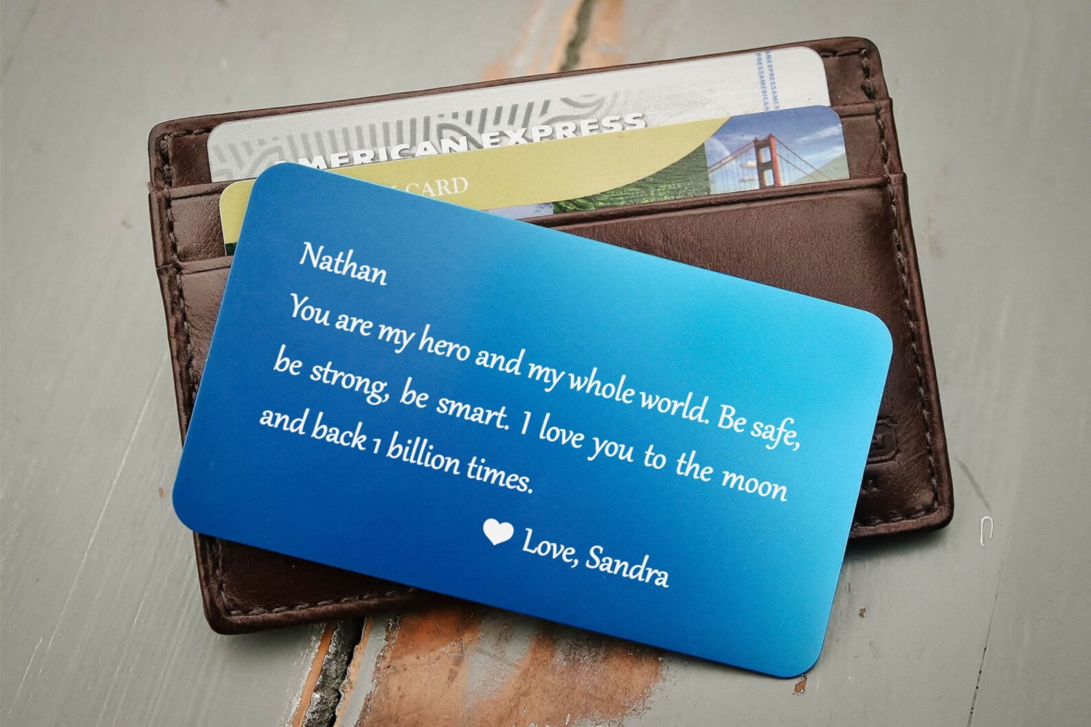 Engraved Wallet Card Custom Wallet Insert: Valentine's - Etsy