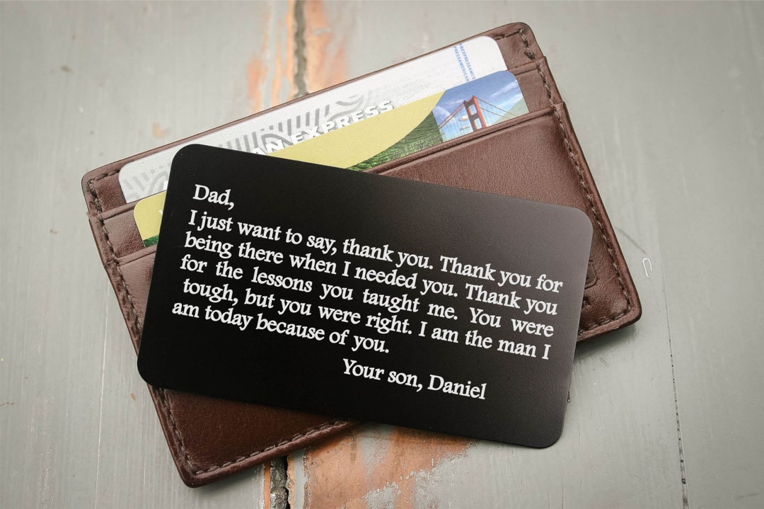 Custom Wallet Insert, Personalized Wallet Card, Metal Wallet Insert ...