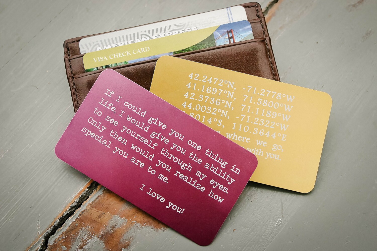 Personalized Wallet Card Metal Wallet Insert Custom Wallet - Etsy