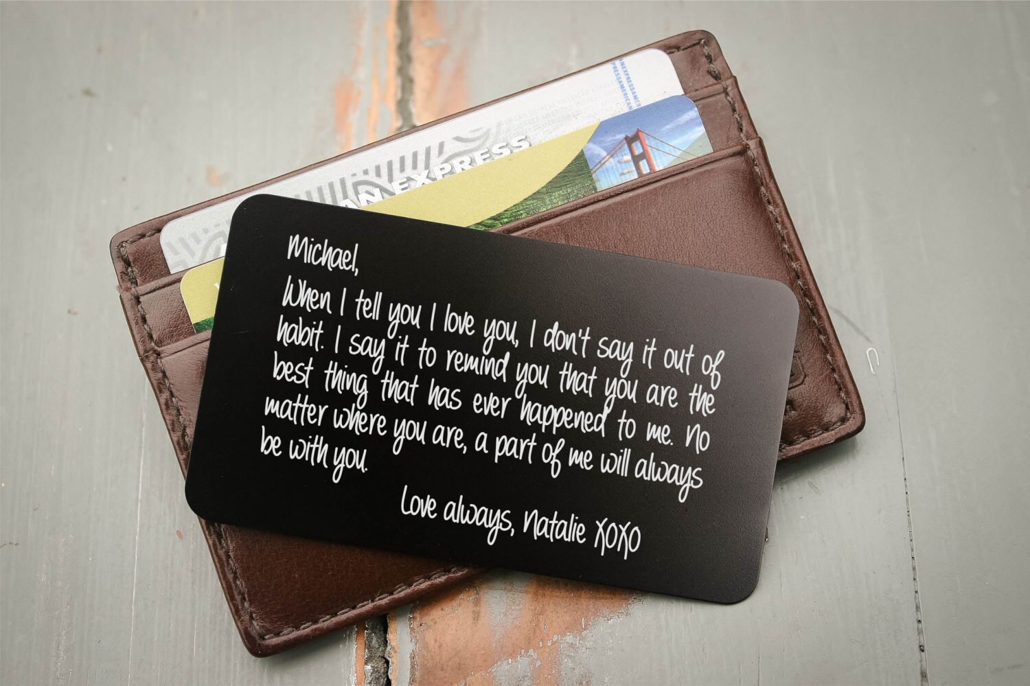 Gift for Him Wallet Card Wallet Insert: Deployment Gift - Etsy