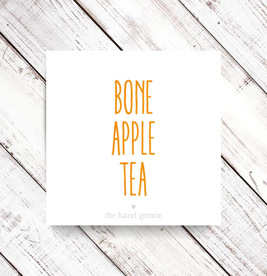 Bone Apple Tea bon Appétit Foil Print - Etsy