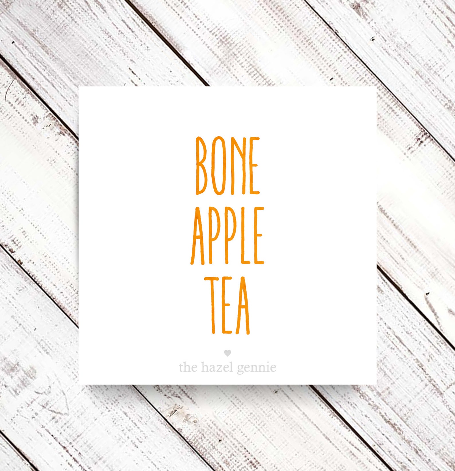 Bone Apple Tea (bon Appétit) Foil Print - Etsy