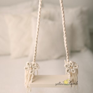 Braided Swing With Macrame Flowers. Photo Props - Etsy