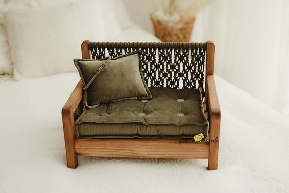 Earts Tones Macrame Bench With Two Sieded Matress Two Pillows - Etsy