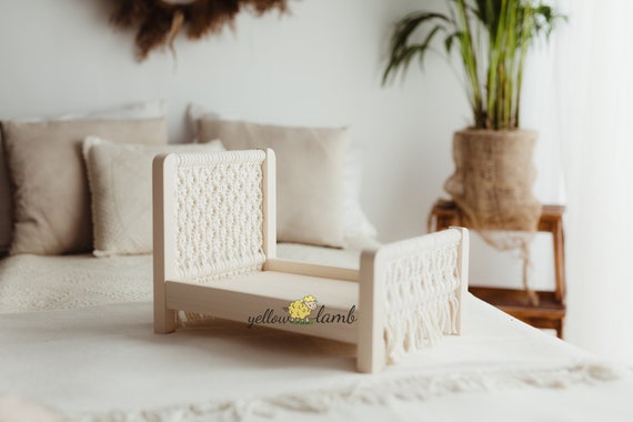 Cream Macrame Bed Newborn Photo Prop | Etsy