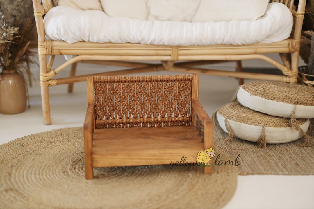 RTS Macrame Bench, Photo Prop Bed, Wooden Prop - Etsy