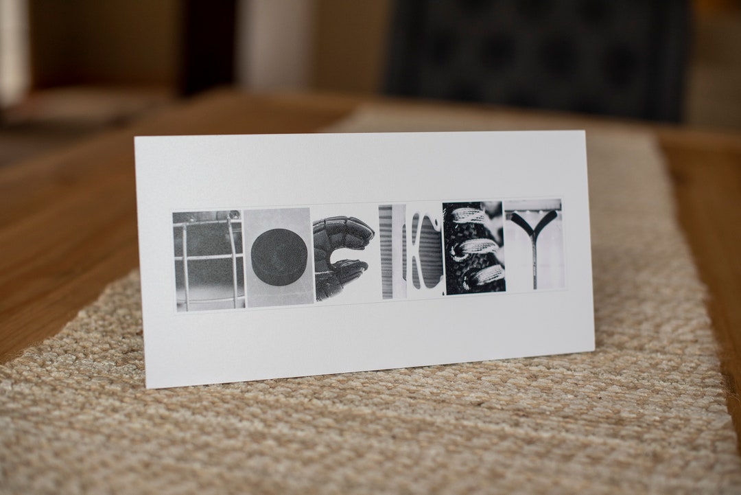 Hockey Alphabet Art (SMALL PRINT) - "h O C K E Y" - Etsy