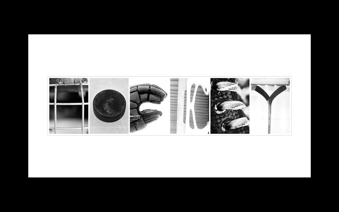 Hockey Alphabet Art - "h O C K E Y" - Etsy