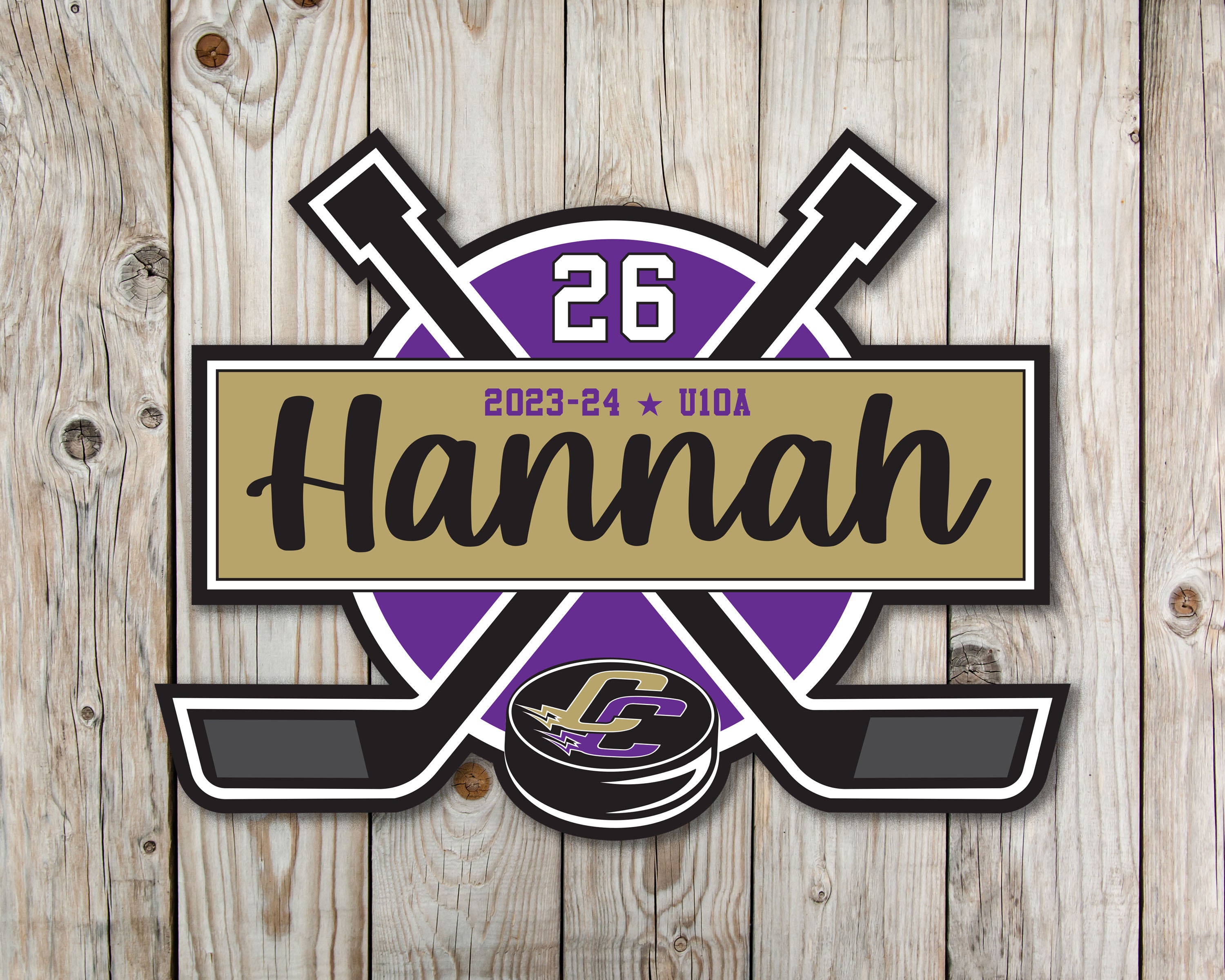 DIGITAL FILE: Hockey Door Sign >> Crossed Hockey Sticks - Etsy