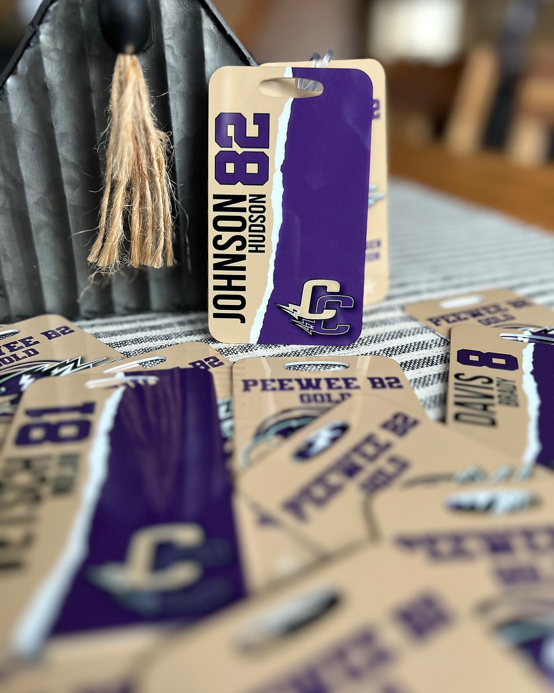 Metal Bag Tags >> Double Sided - Etsy