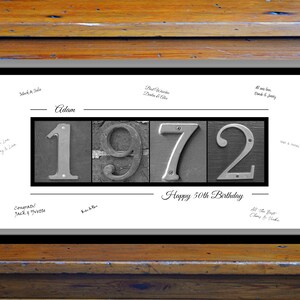 50th Guest Book 50th Birthday Sign 50th Birthday Guestbook - Etsy