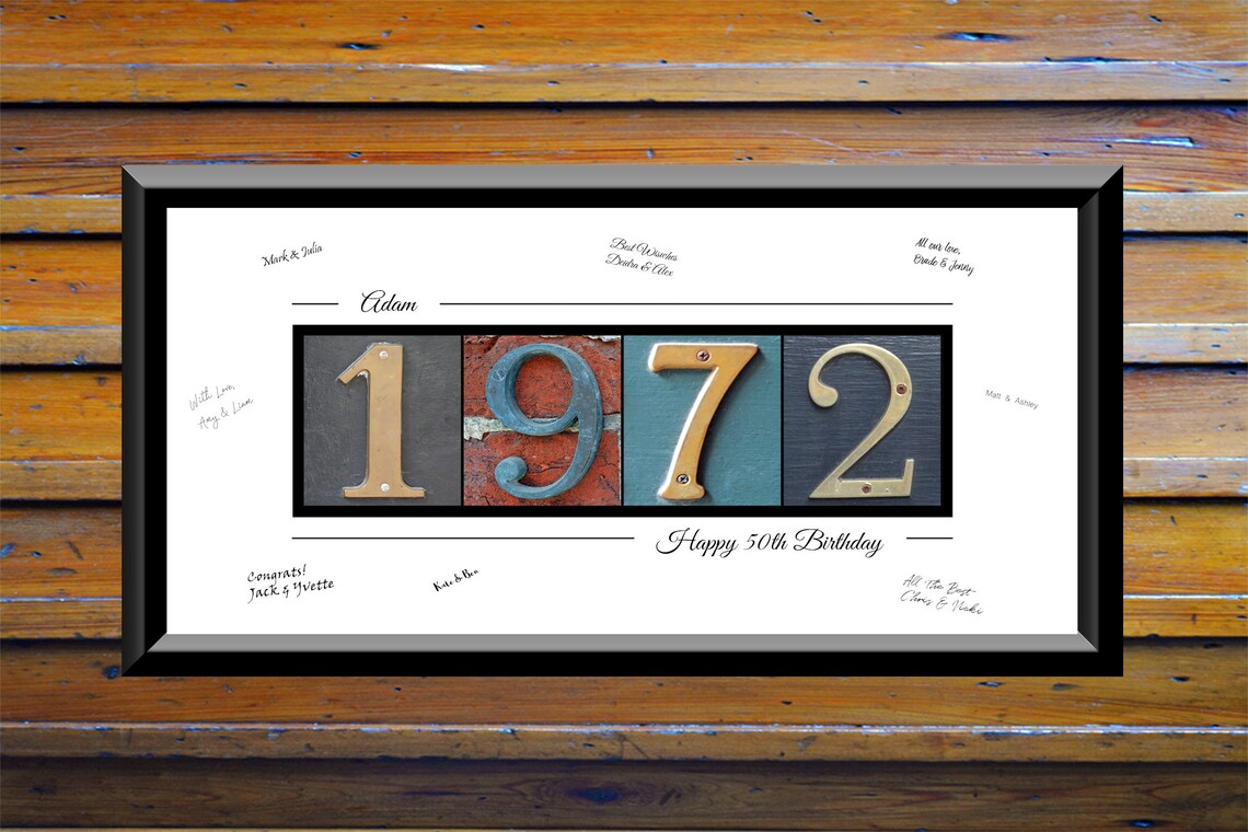 50th Guest Book 50th Birthday Sign 50th Birthday Guestbook - Etsy