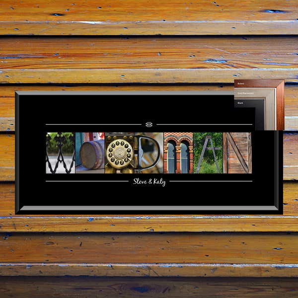 Last Name Framed - Etsy