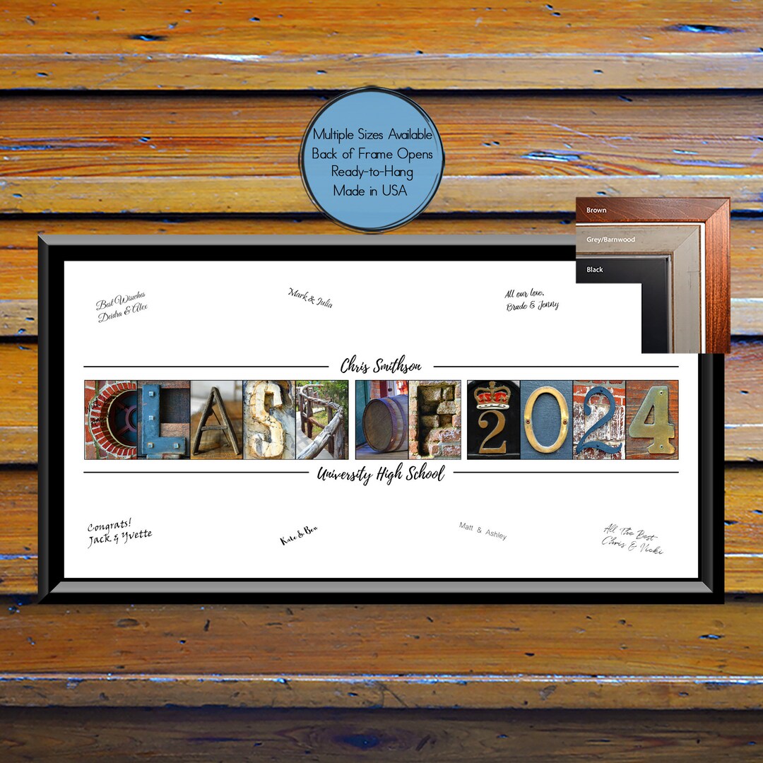 Personalized Class of 2024 Graduation Party Sign, High School, College ...