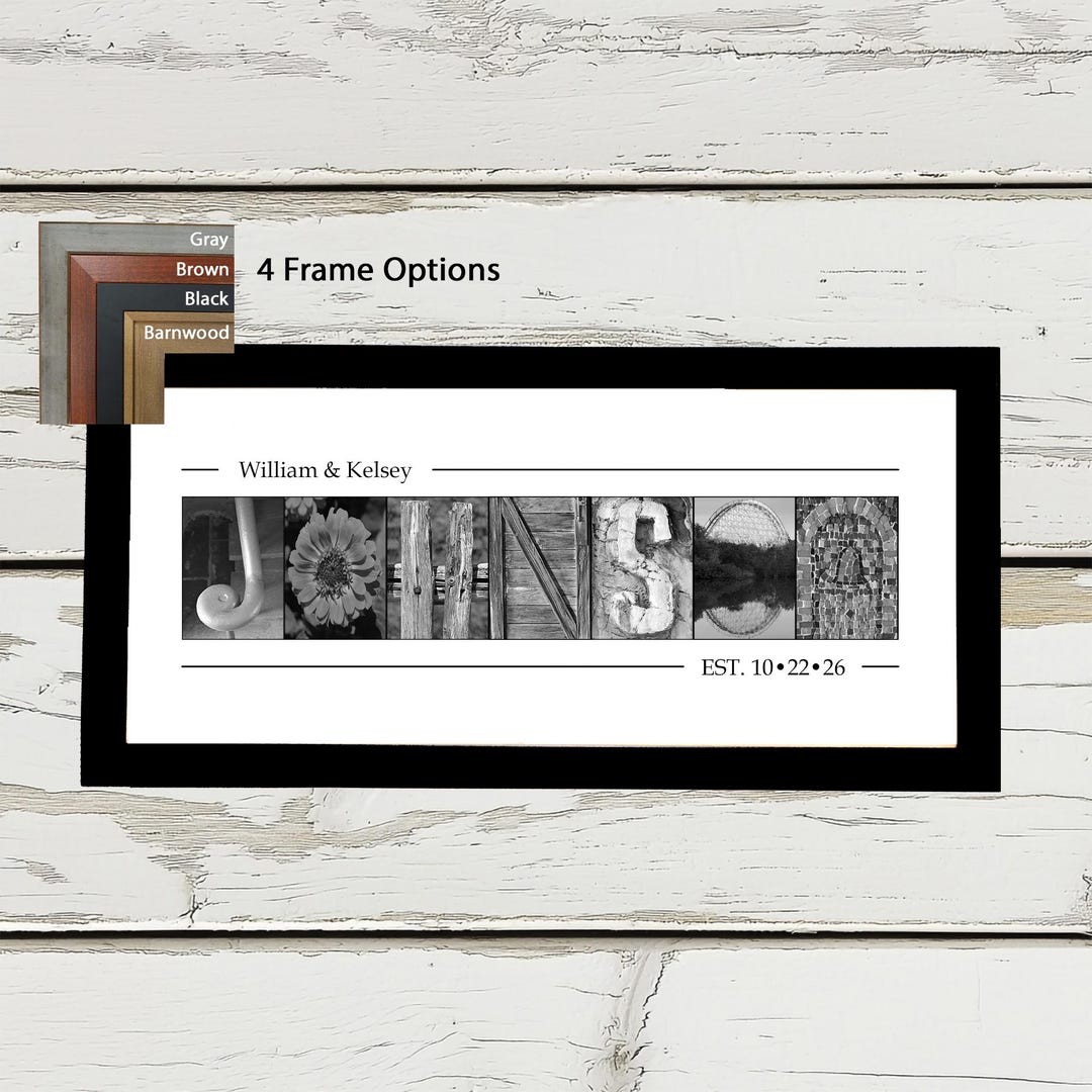 Alphabet Photography Name Sign, Last Name Wall Art, Alphabet Art, Photo ...