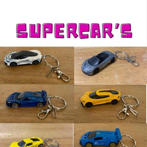 Model Car Keychain Featuring 1/64 Supercar’s - Etsy