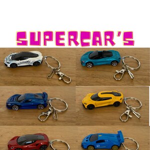 Model Car Keychain Featuring 1/64 Supercars - Etsy