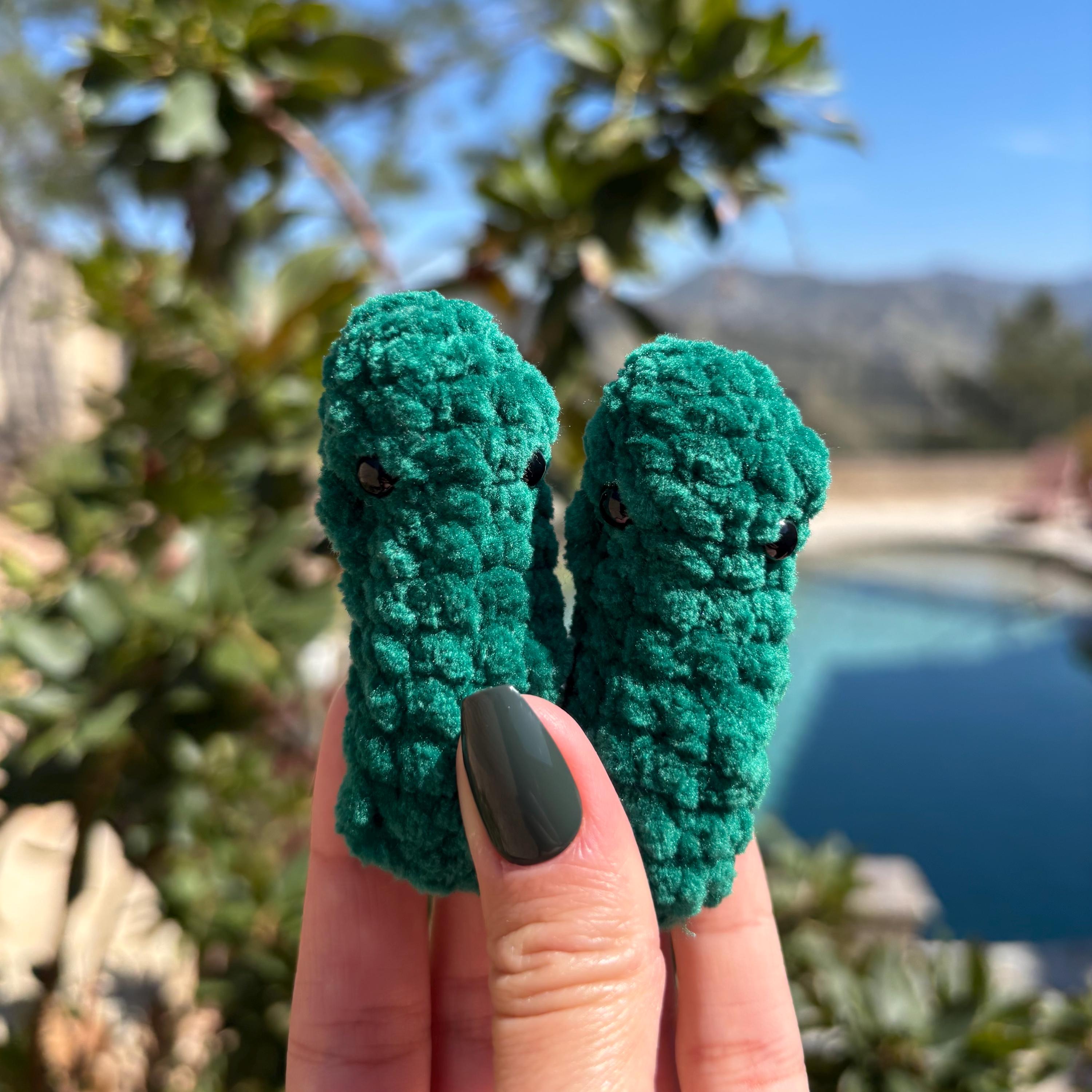 No-sew Crochet Teeny Tiny Pickle PDF PATTERN | Mini Dill Pickle ...