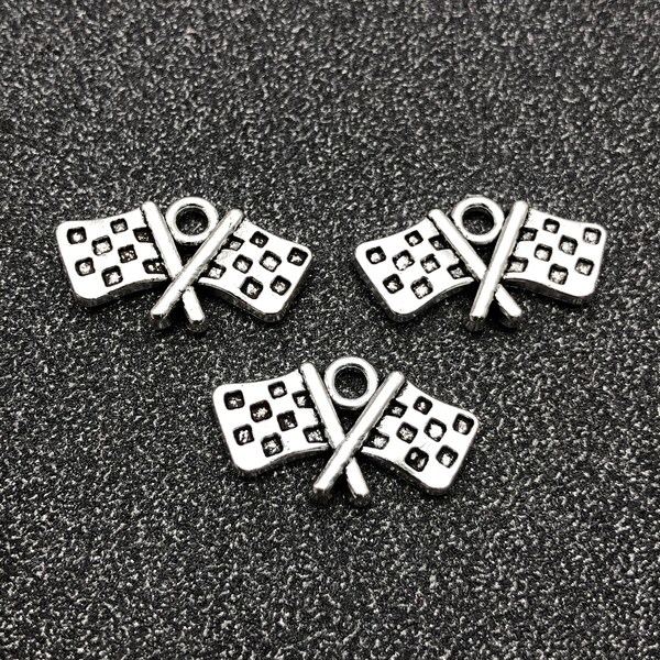 Checkered Flag Charm - Etsy