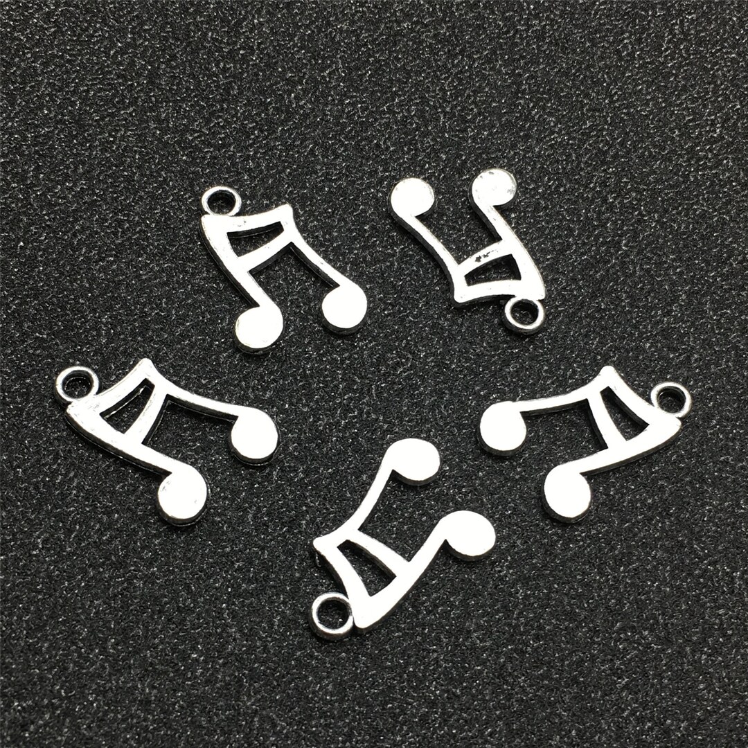 Bulk 60 Music Note Charms, Antique Silver Tone 17x12mm - Etsy