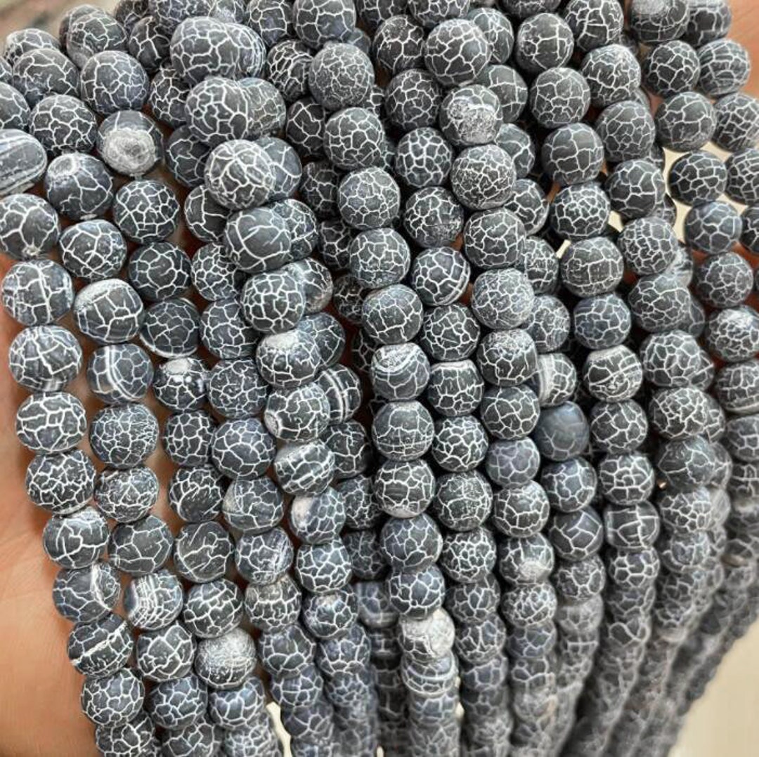 8mm 10mm Frosted Black Agate Beads matte Agate Beadsgemstone - Etsy