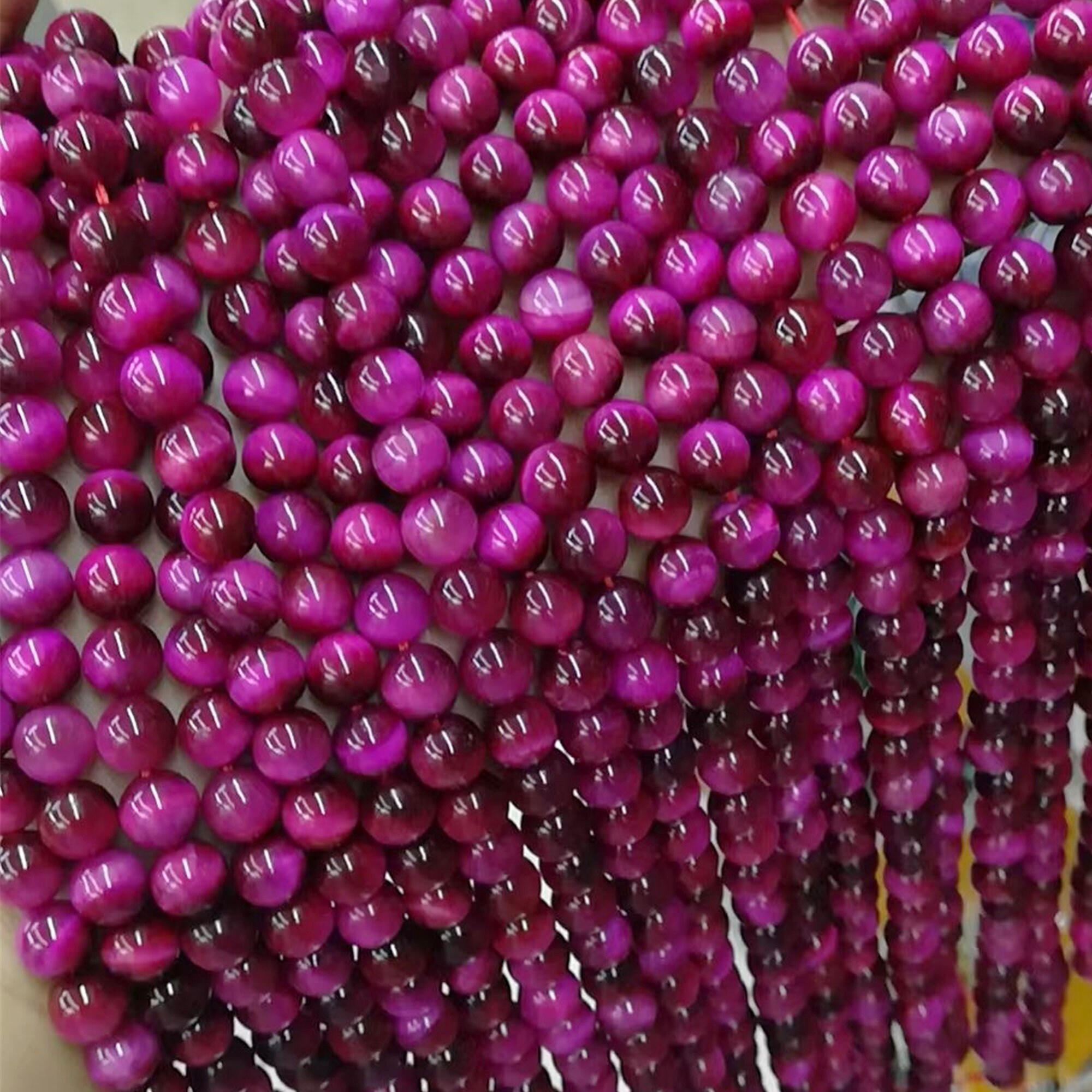 8 Mm 10mm Pink Tiger Eye Beads tiger Eye Gemstone Wholesale - Etsy UK