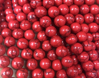 Red Howlite Beads - Etsy