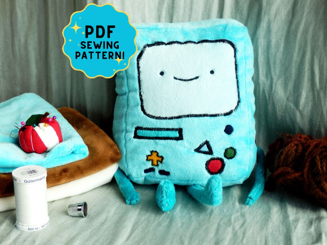 BMO Beemo Sewing Pattern, Adventure Time Plush Pattern, Stuffed Animal ...