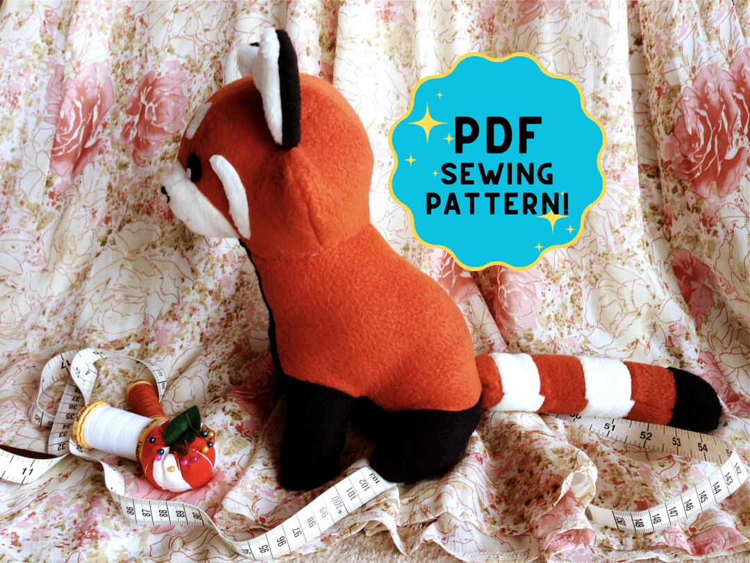 Red Panda Plush Plush Pattern Stuffed Animal Sewing PDF - Etsy