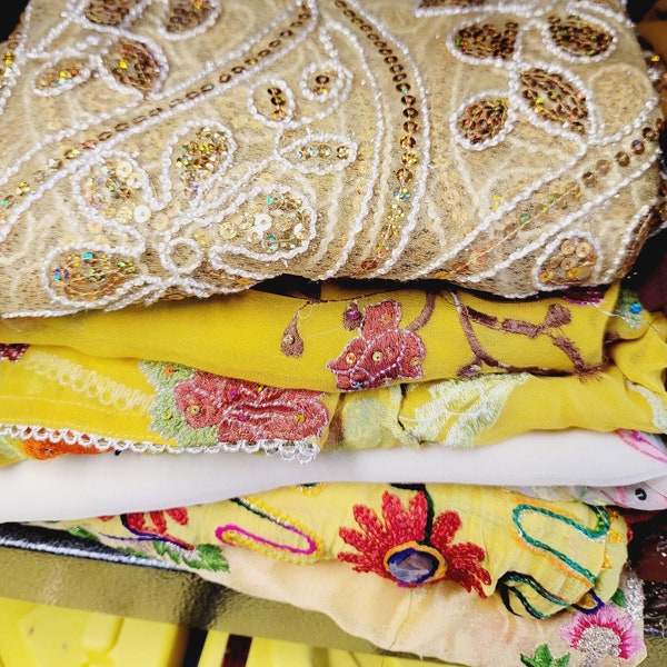 Yellow Dupatta - Etsy