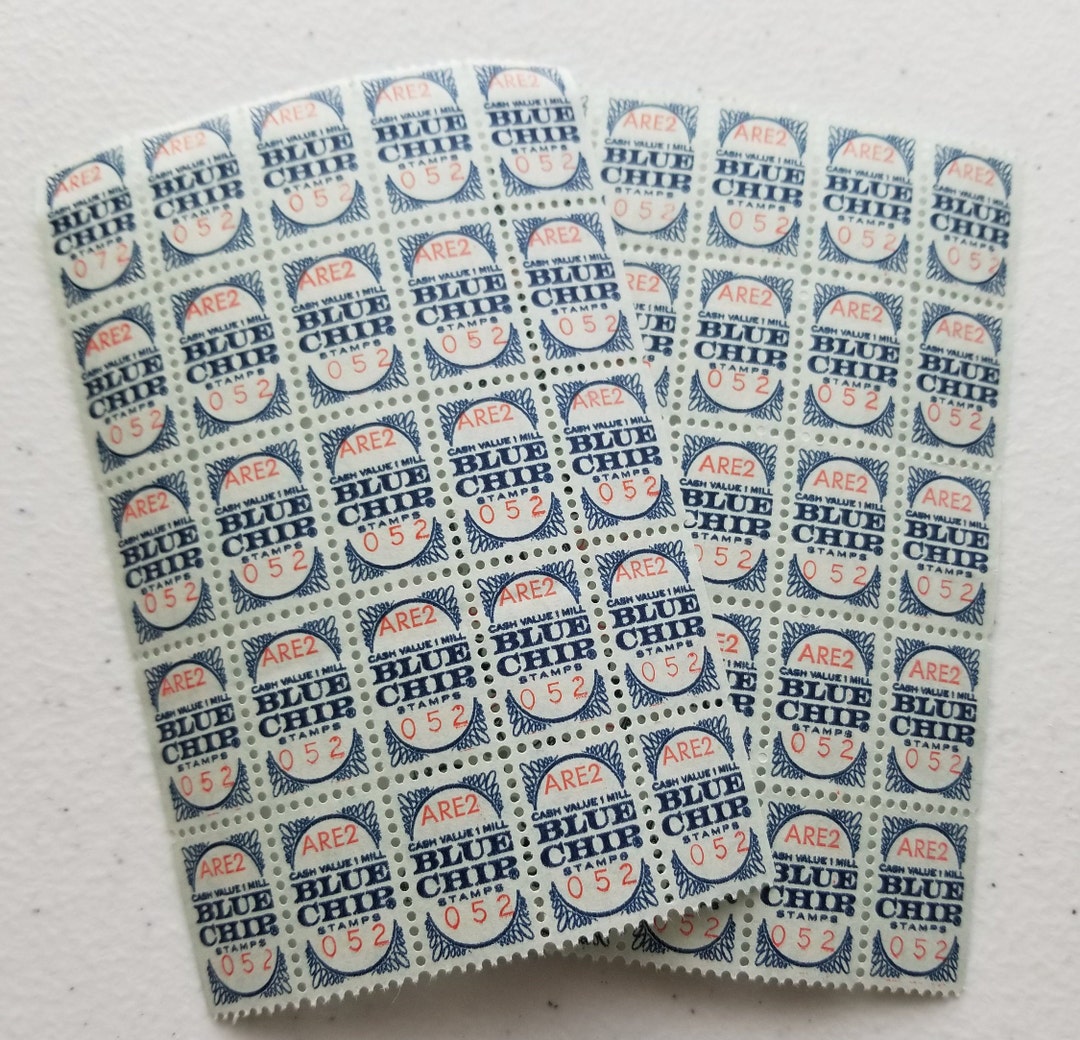 50 Vintage Blue Chip Saving Stamps 2 Sheets, 50 Stamps - Etsy