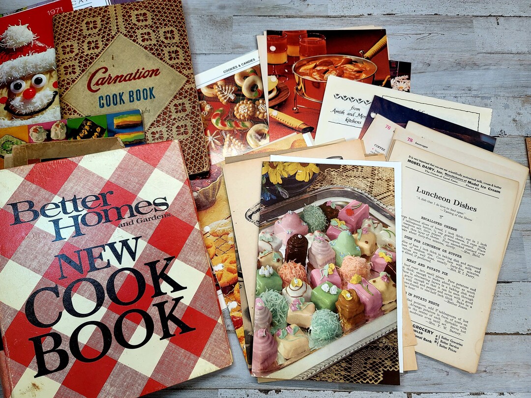 Vintage Cookbook Ephemera Pack: 1940s-70s Recipe Pages for Junk ...