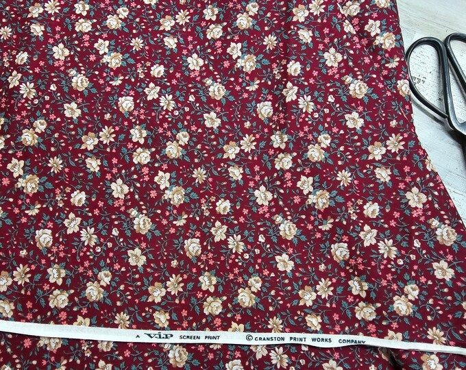 Vintage Floral V.i.p Cranston Print Work Fabric -quilt Fabric - Craft ...