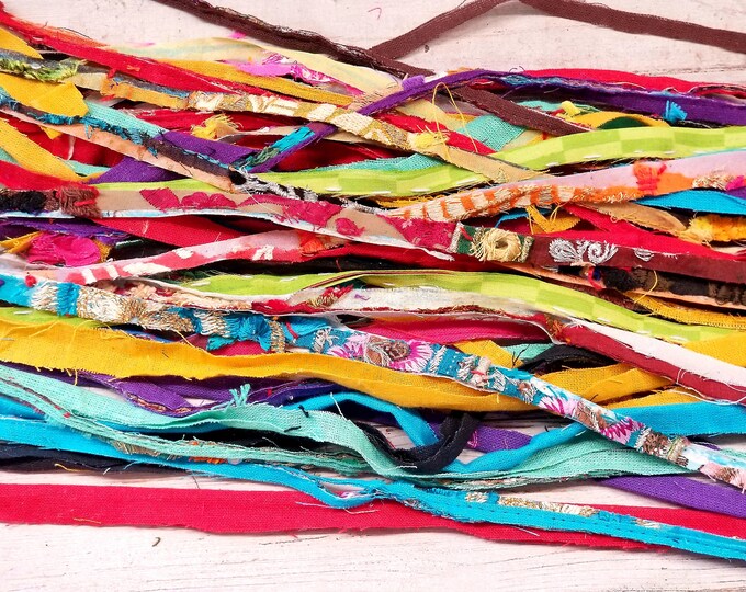 24 Yards Boho Fabric Strips-50 Pieces Boho Bead/tassel Fabric Pack- 17 ...