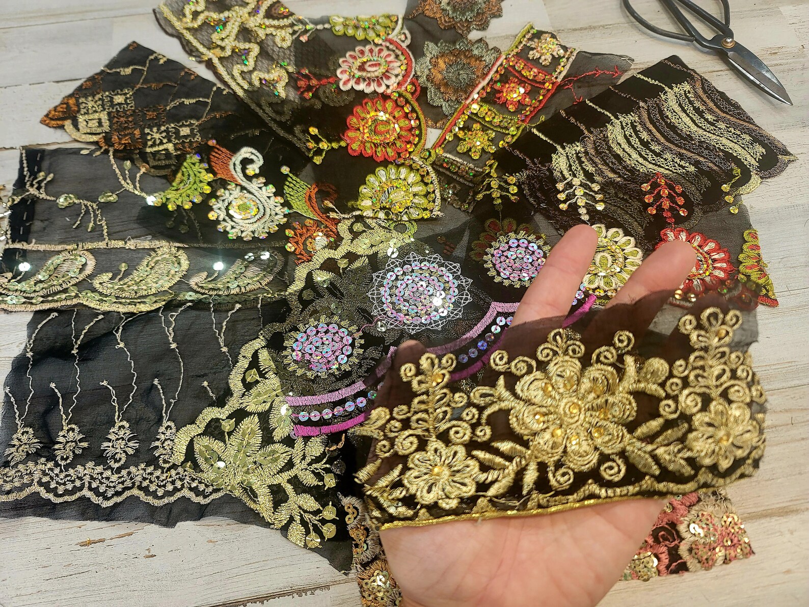 15 Pack BLACK Boho Trims 6 Long Trim Pack-boho Trim - Etsy