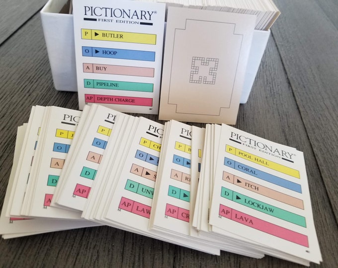 100 Vintage PICTIONARY Playing Cards-first Edition Cards ~vintage ...