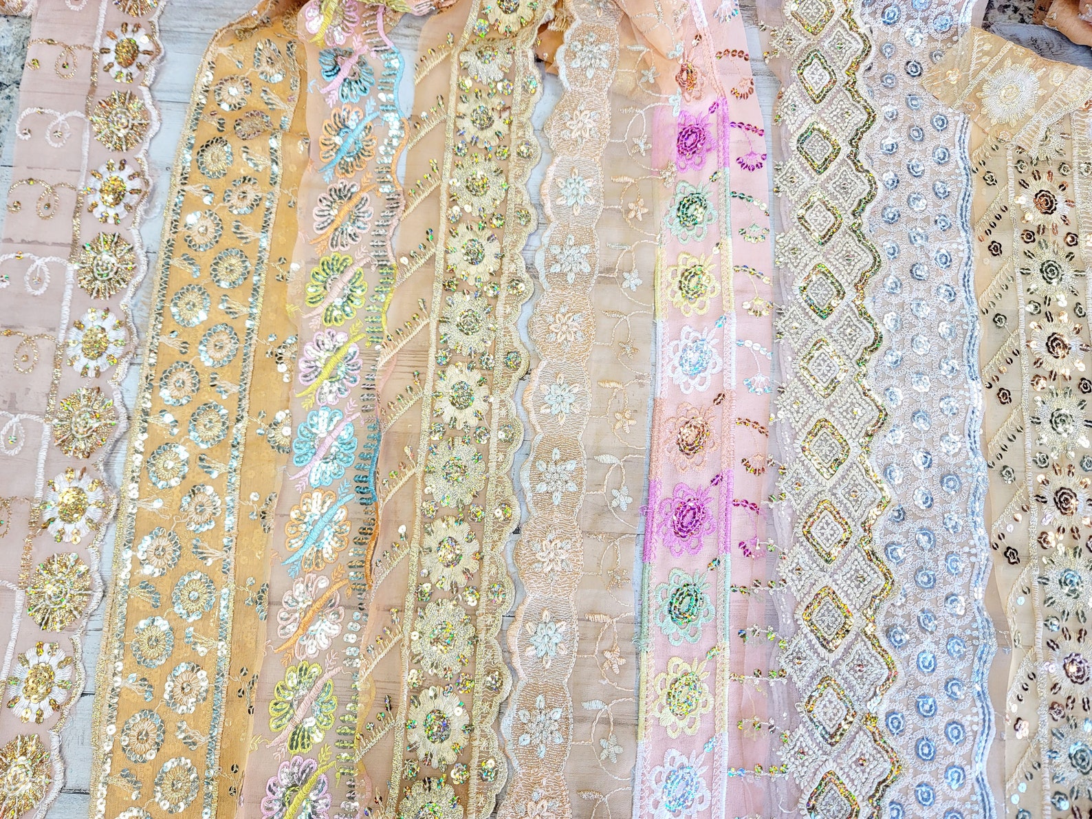 12 Pack PEACHY Boho Trims 6 Long Trim Pack-boho Trim - Etsy