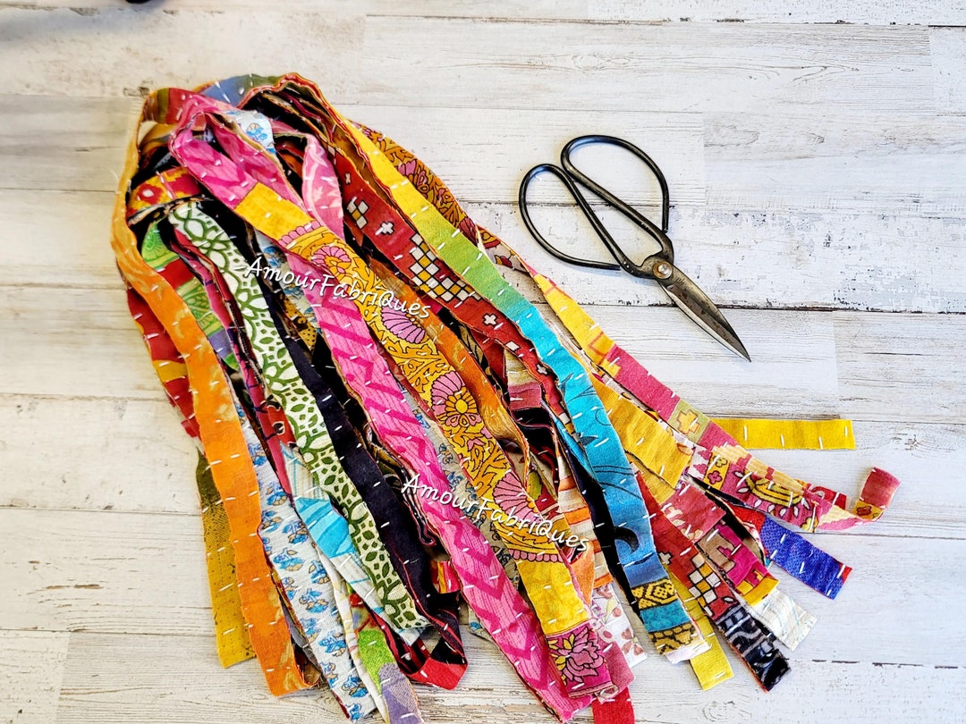 10-50 Yards Boho Tassels/ Sari Kantha Tassels/ Boho Strips/kantha ...