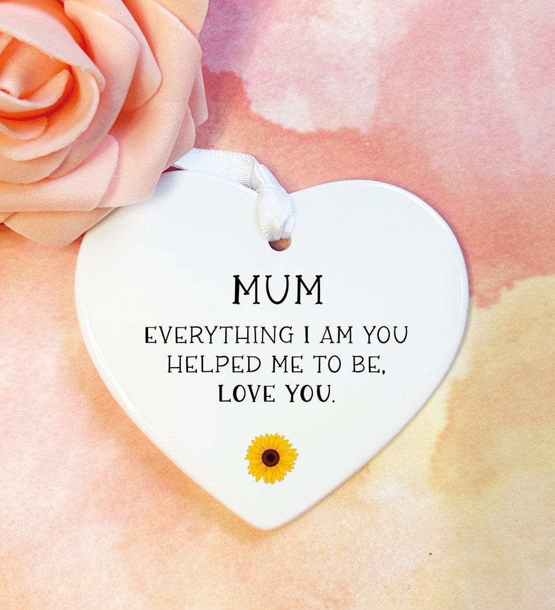 Mum Quote, Everything I Am is Because of You, Lovely Mum Gift, Mothers ...