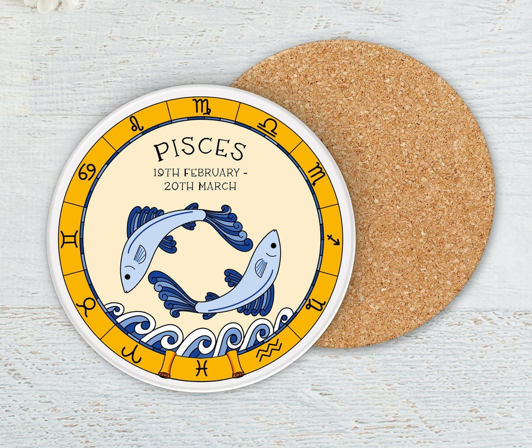Pisces Gift, Pisces Coaster, Zodiac Gift, Star Sign Pisces, Horoscope ...