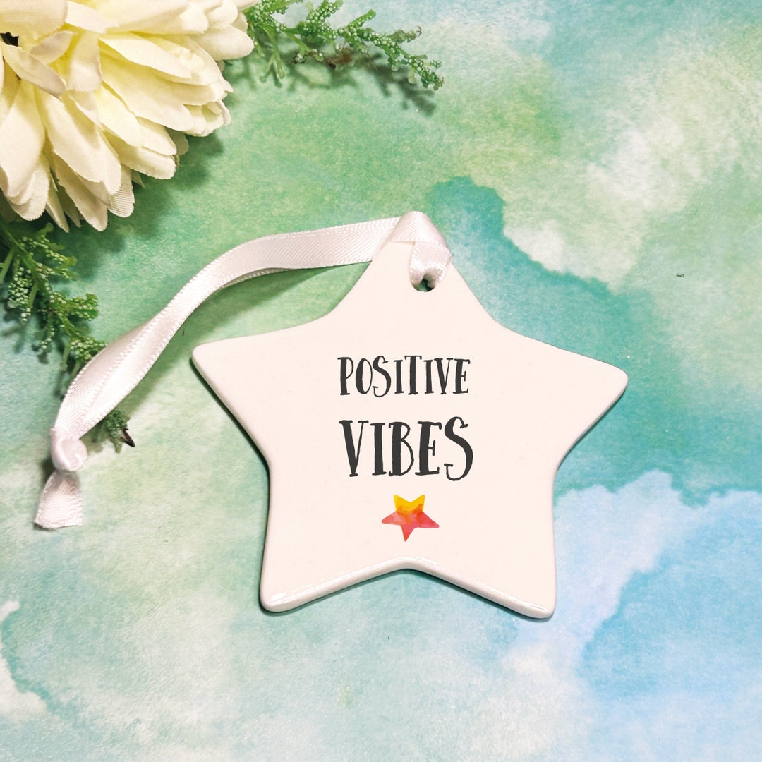 Positive Vibes Star: Good Luck Exam Gift, Ceramic Keepsake - Etsy