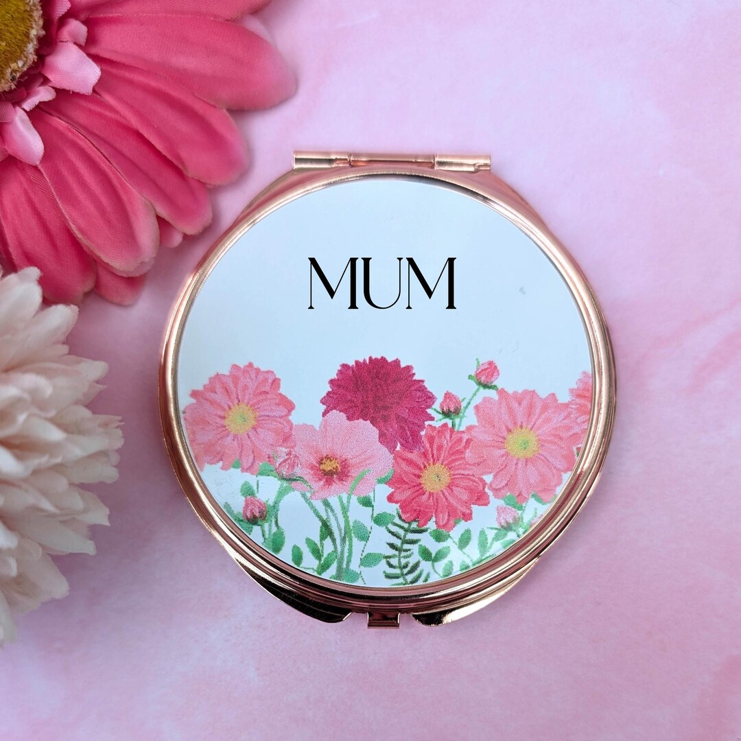 Mum Compact, Floral Mummy, Compact Mirror, Mothers Day, Thank You Mum ...