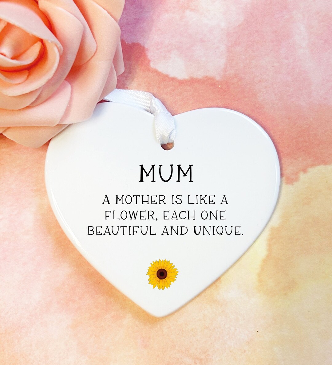 Mum Quote, A Mother is Like a Flower, Lovely Mum Gift, Mothers Day Gift ...