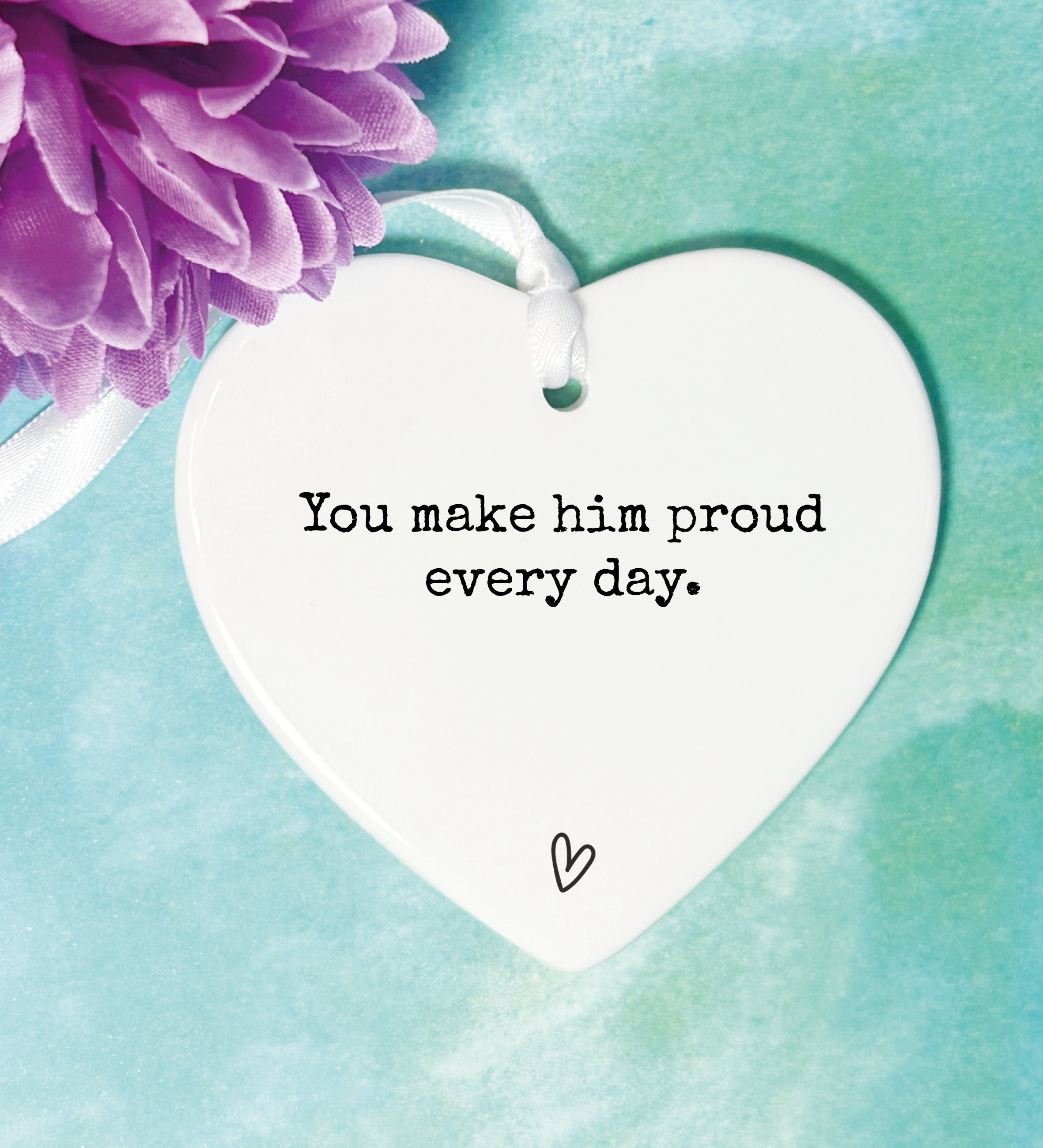 Keepsake Ceramic Heart, Parent Loss, Sympathy Gift - Etsy