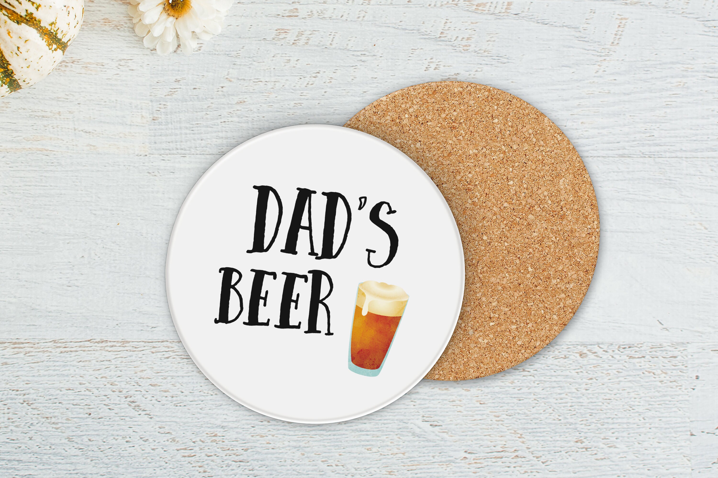 Dad's Beer Coaster Fathers Day Gift Dad Gift Dad Beer - Etsy UK