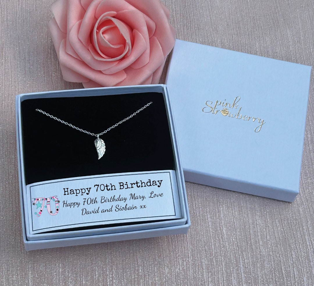 70th Birthday Necklace, Sterling Silver 70th Necklace, 70th Gift, 70th ...